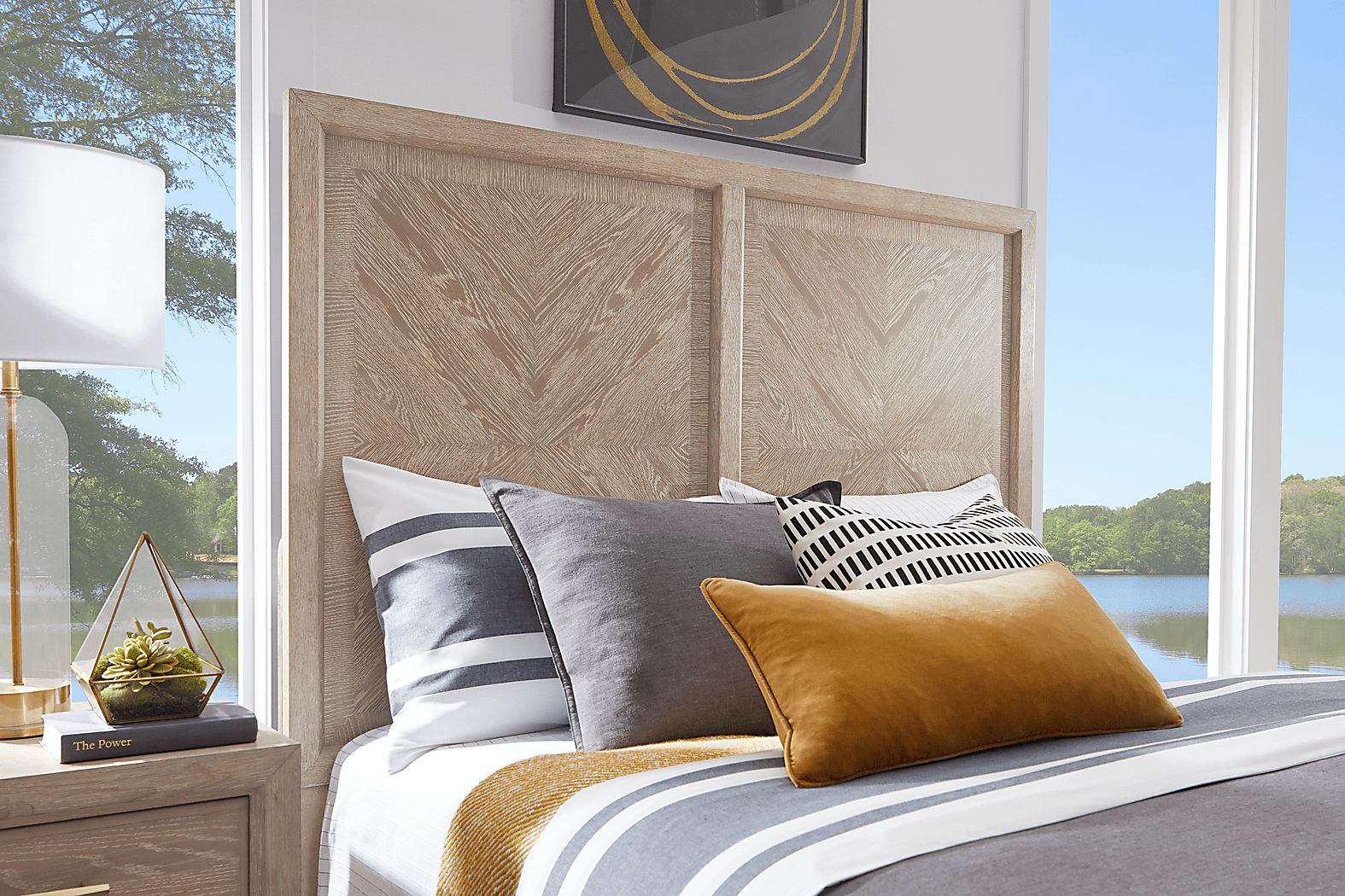 Kailey Park Light Oak 5 Pc King Panel Bedroom