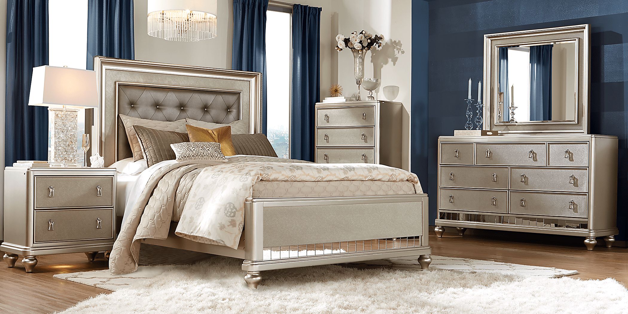 Paris Silver Nightstand