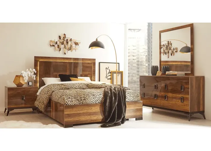 Barceloneta Walnut 5 Pc Queen Panel Bedroom by Rooms To Go Furniture
