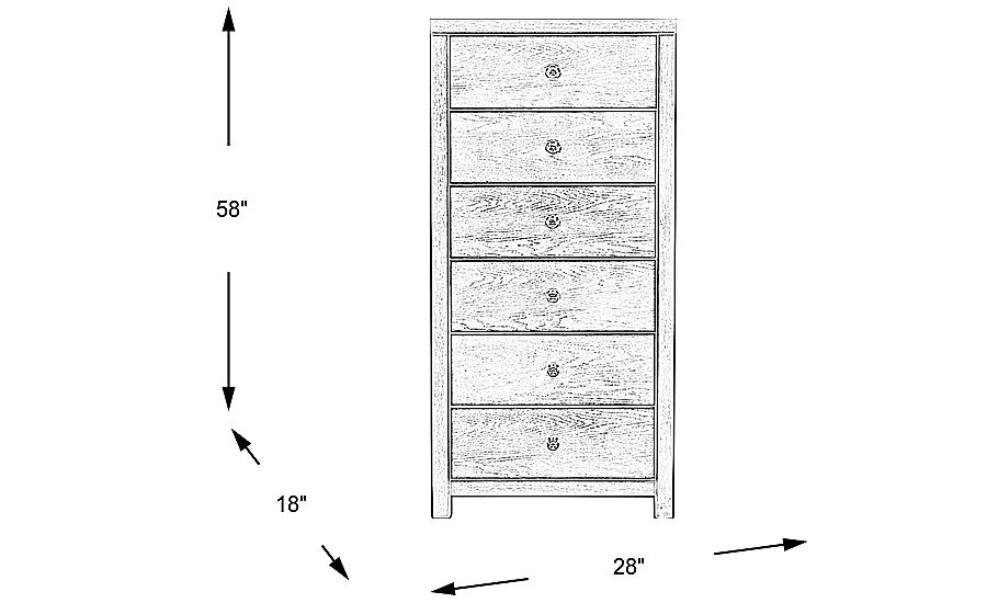 Barringer Place Gray Tall Chest