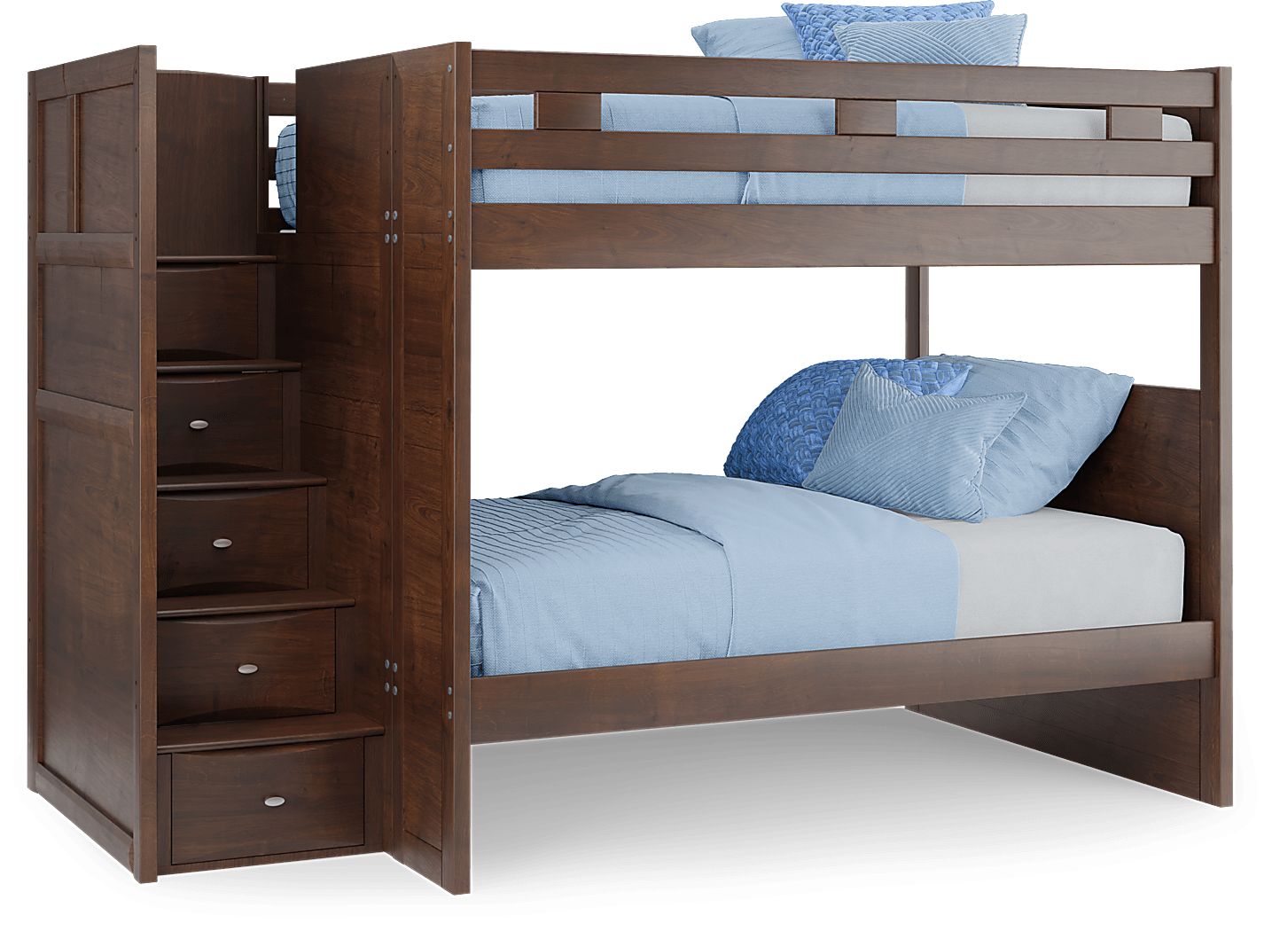 Ivy League 2.0 Walnut Full/Full Step Bunk Bed