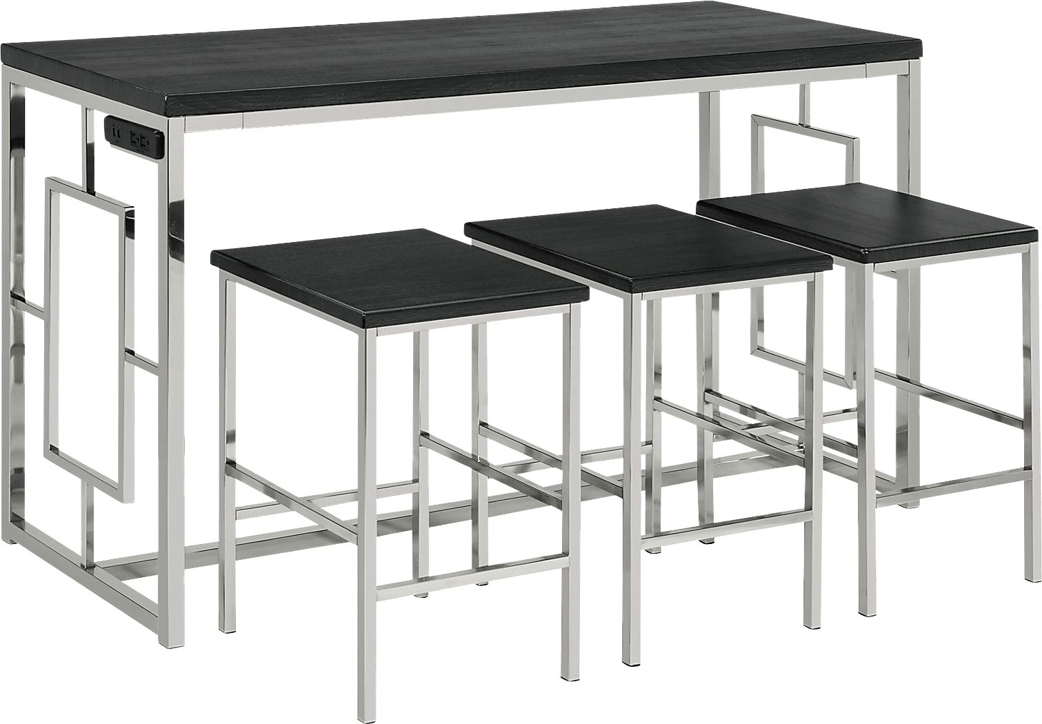 Awini Brown 4 Pc Bar Height Table Set