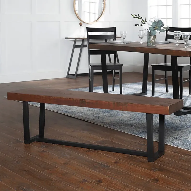Marlinda Brown Dining Bench
