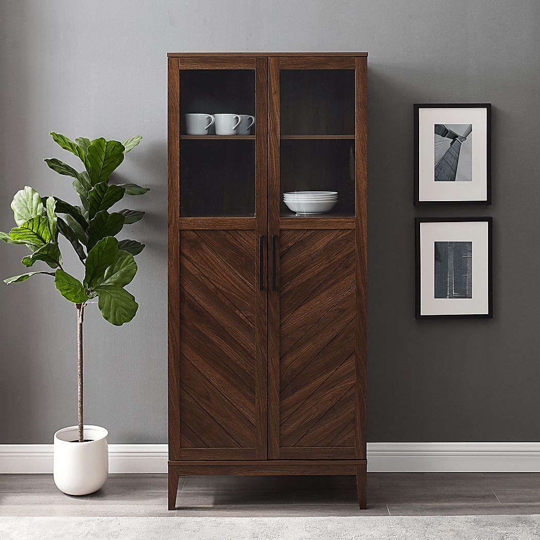 Vargon Walnut China Cabinet