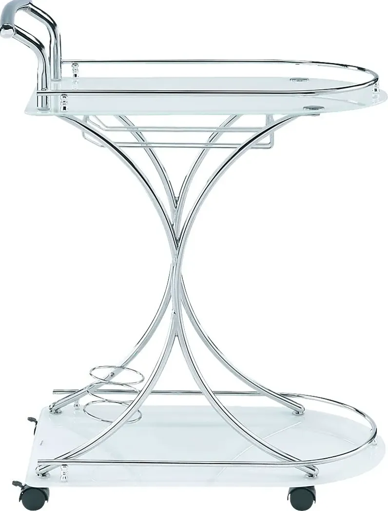 Akahi White Bar Cart