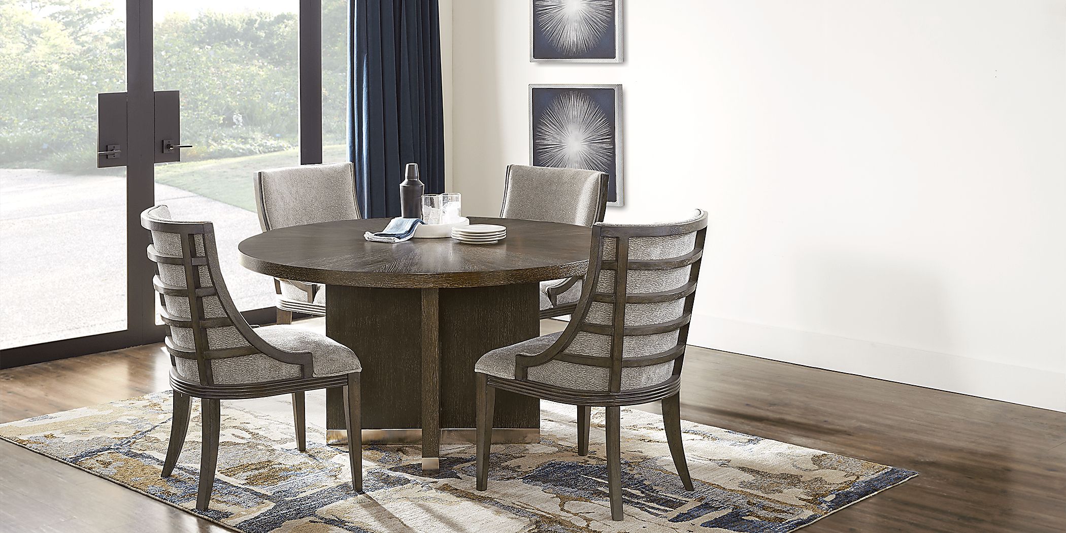 Taylor Trace Brown Round Dining Table