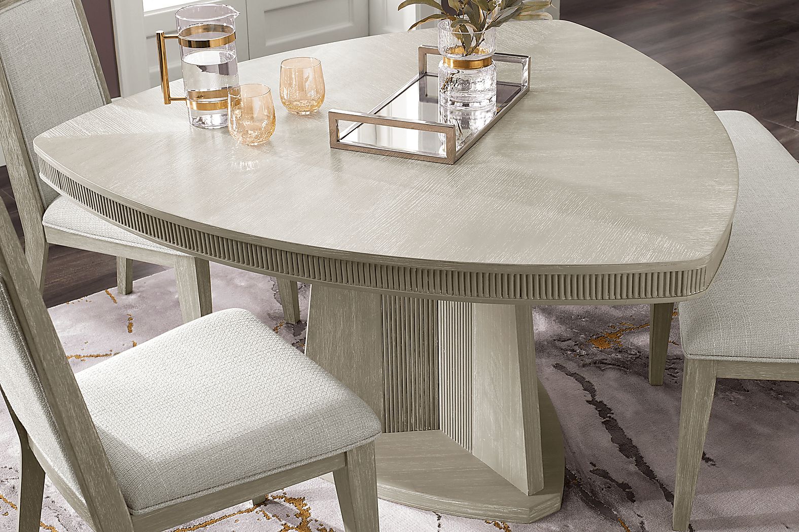 Bellante Gray Triangle Dining Table