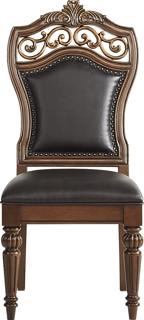 Handly Manor Pecan Upholstered Side Chair