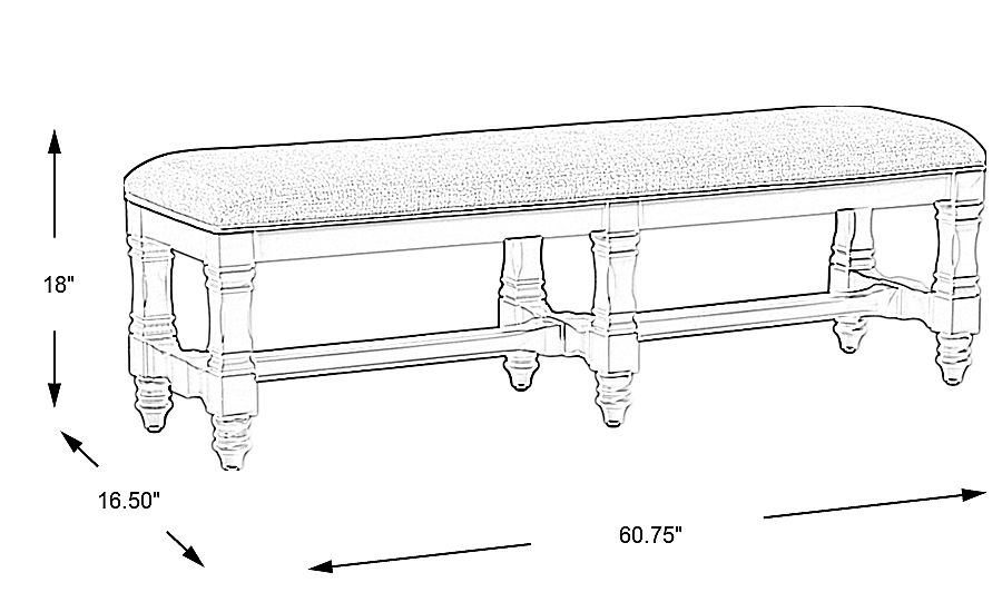 Cindy Crawford Home Shorewood White Bench