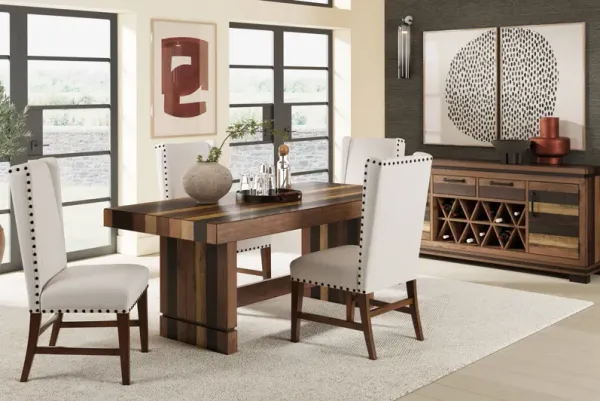 Steve Silver Co. Atmore 5-Piece Dark Driftwood Dining Set by Darvin ...