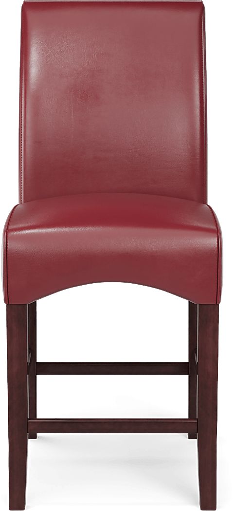 Watercolor Red Counter Height Stool