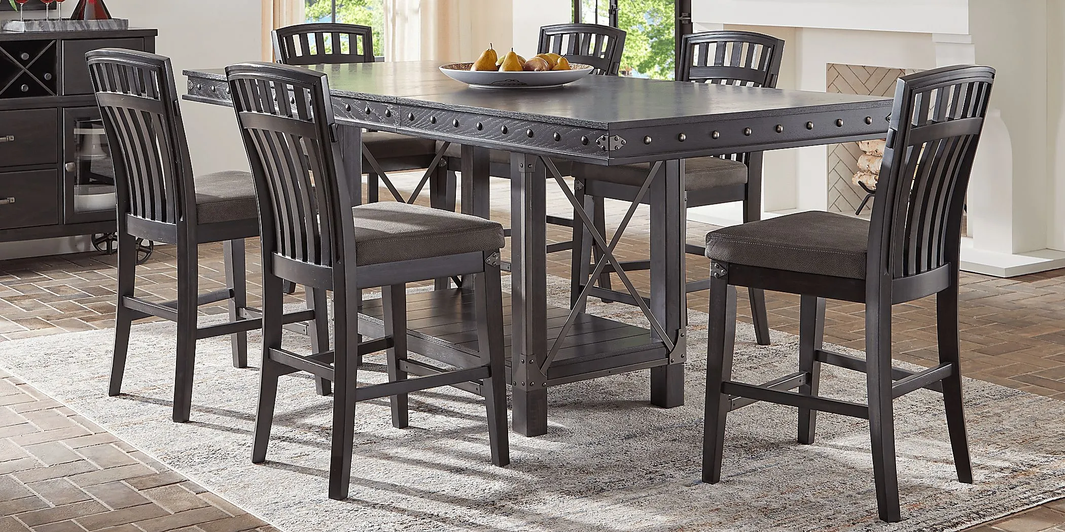 Red Hook Black 5 Pc Rectangle Counter Height Dining Room