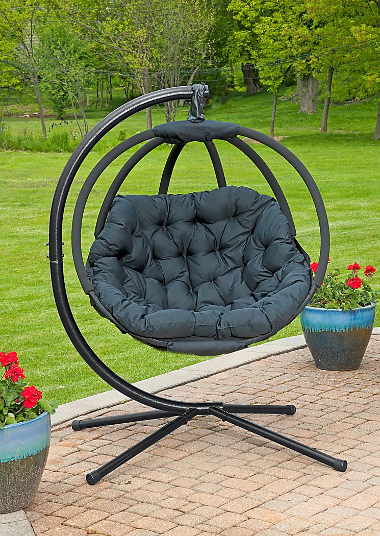 Outdoor Vanderpoel Black Hanging Chair