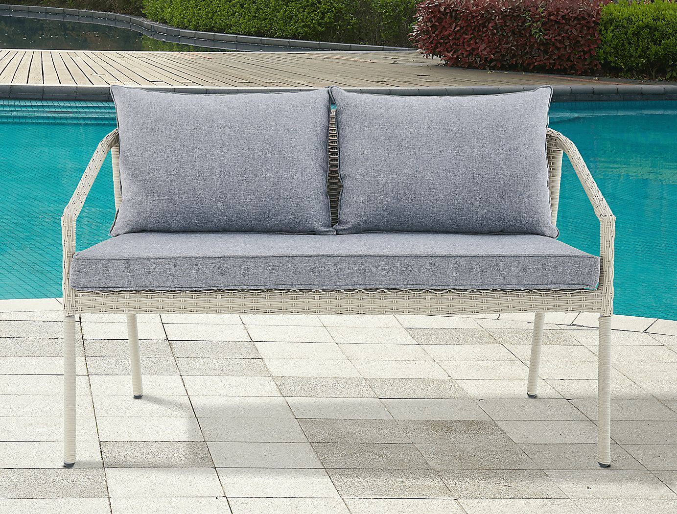 Sawtucket Gray Outdoor Bench