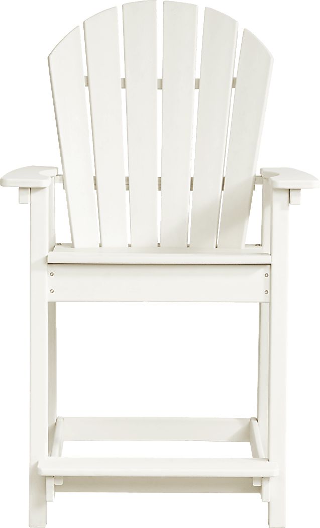 Addy White Outdoor Balcony Adirondack Stool