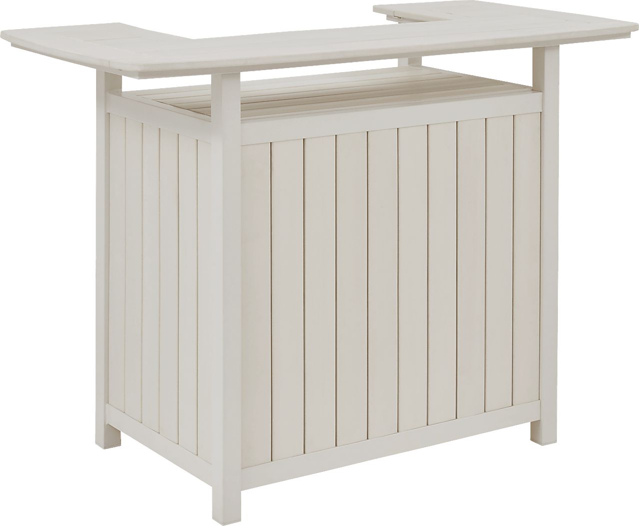 Addy White 3 Pc Outdoor Bar Set with Gray Barstools