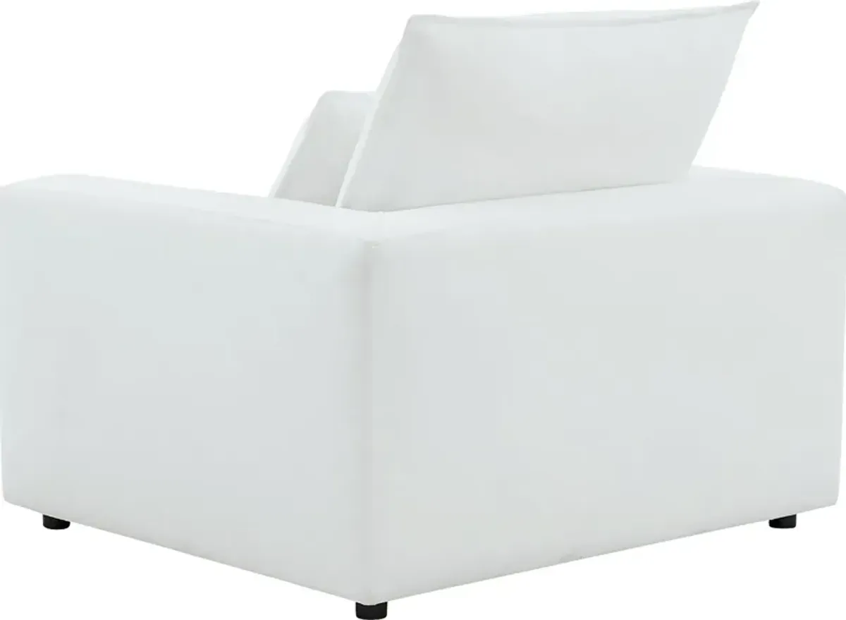 Beachside Walk White Denim Slipcover Chair by Rooms To Go | Furniture.com