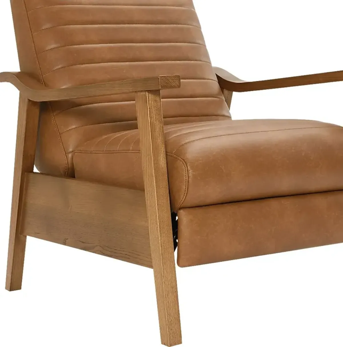The Shaq Black Leather Dual Power Recliner by Rooms To Go | Furniture.com
