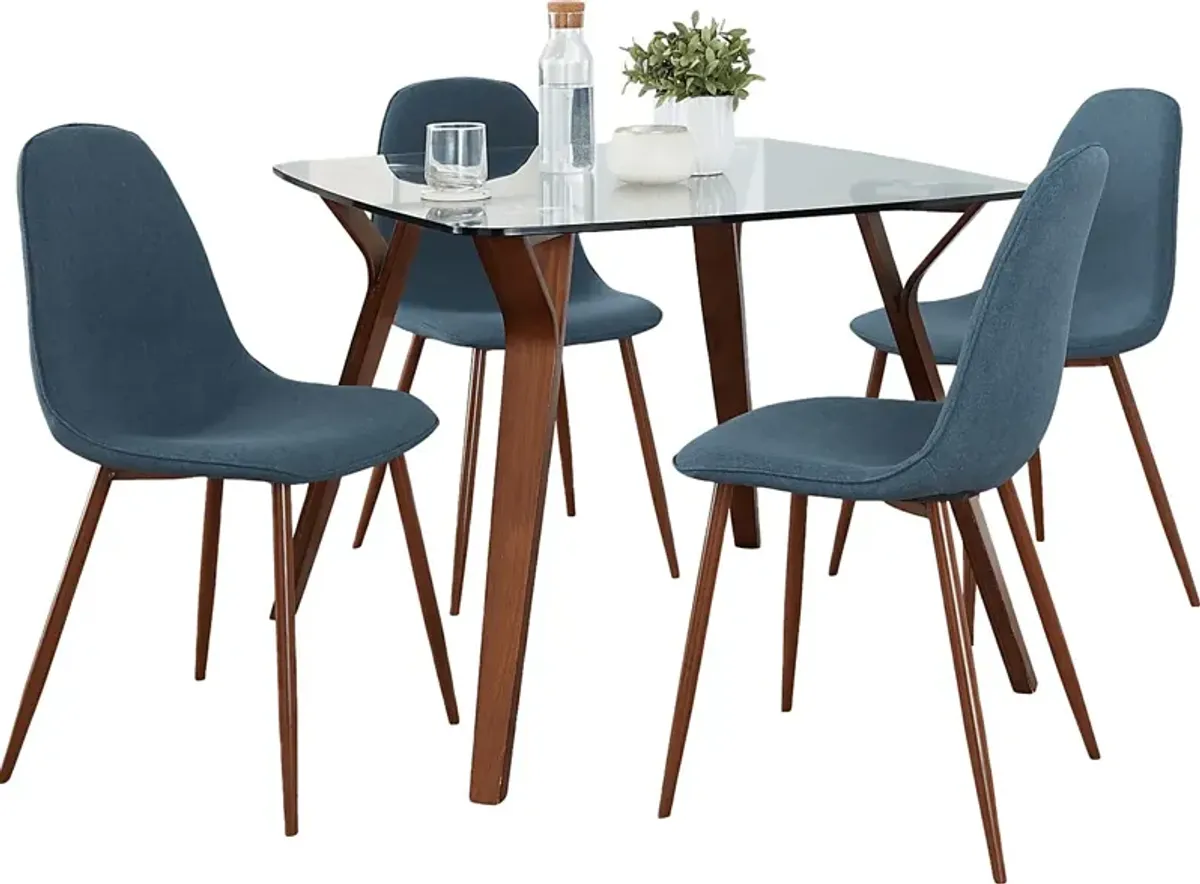 Ciara Espresso 5 Pc 48”” Round Dining Set with Green Chairs by Rooms To ...