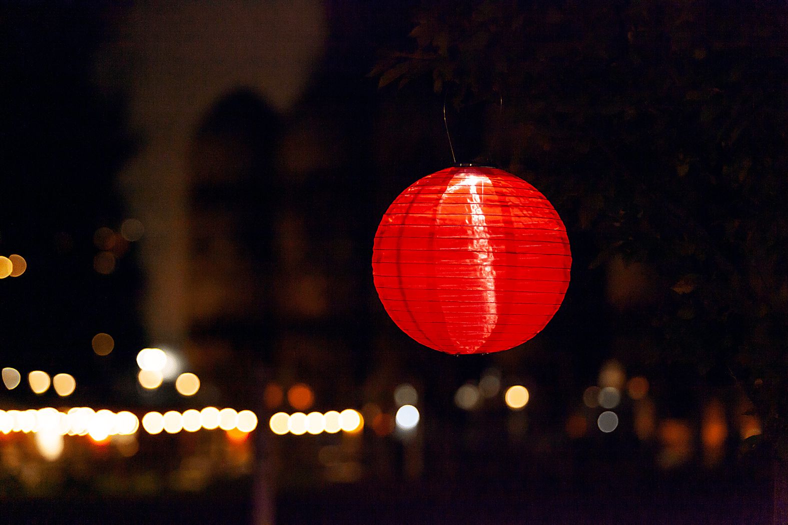 Vense Island Outdoor Red Solar Lantern