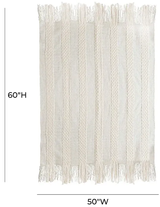 Tara Lane White Throw