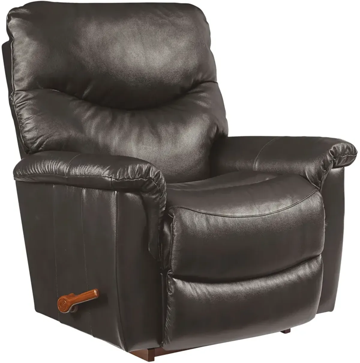 The Shaq Black Leather Dual Power Recliner by Rooms To Go | Furniture.com