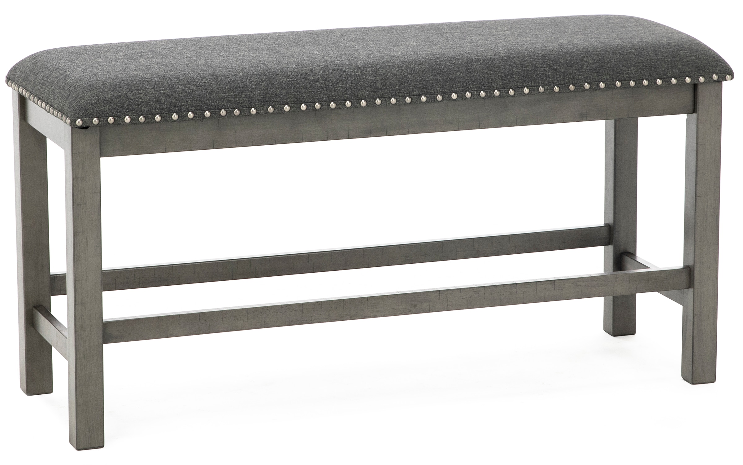 Willowbrook Upholstered Counter Bench, Grey