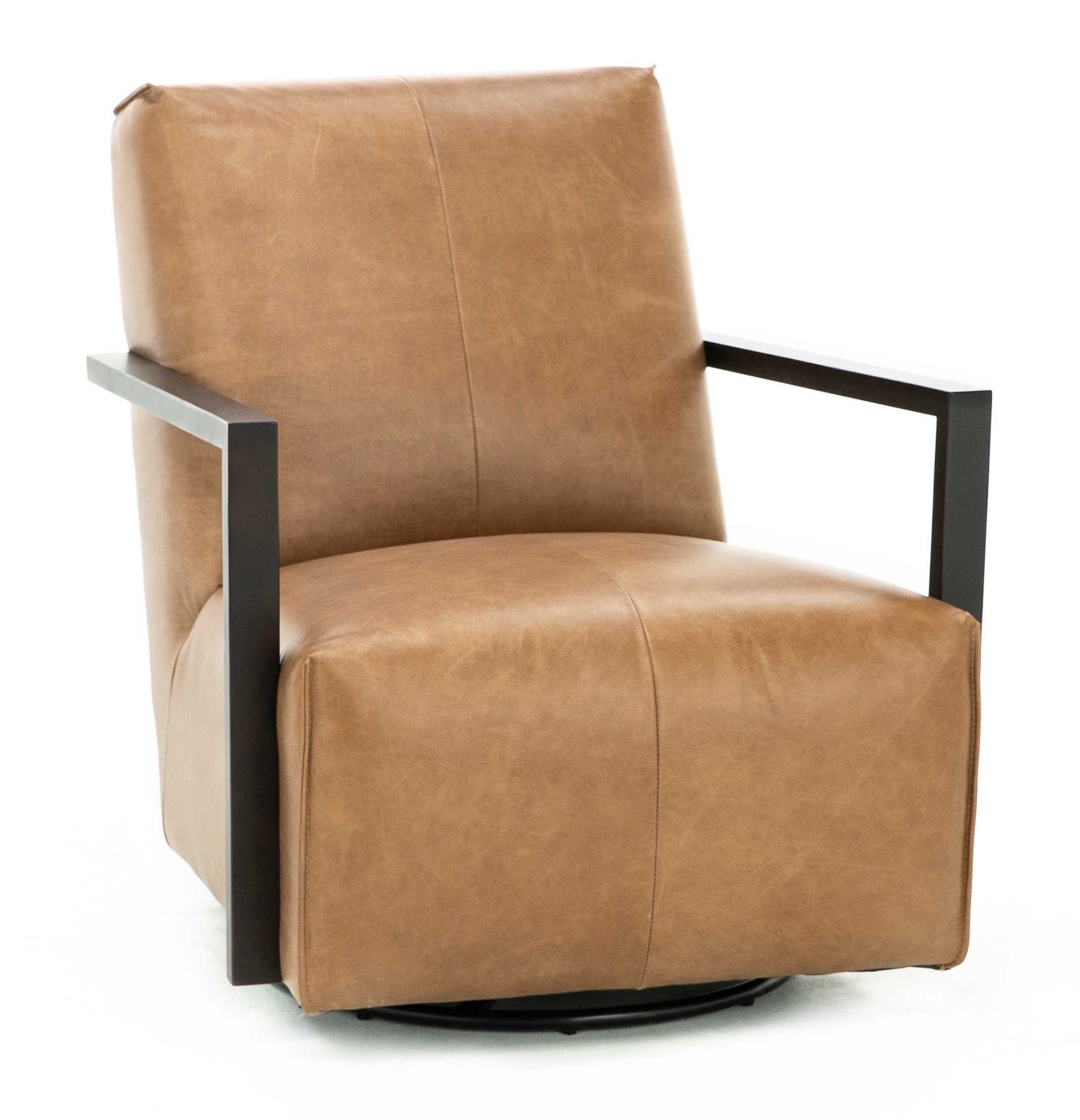 Ben Leather Swivel Glider