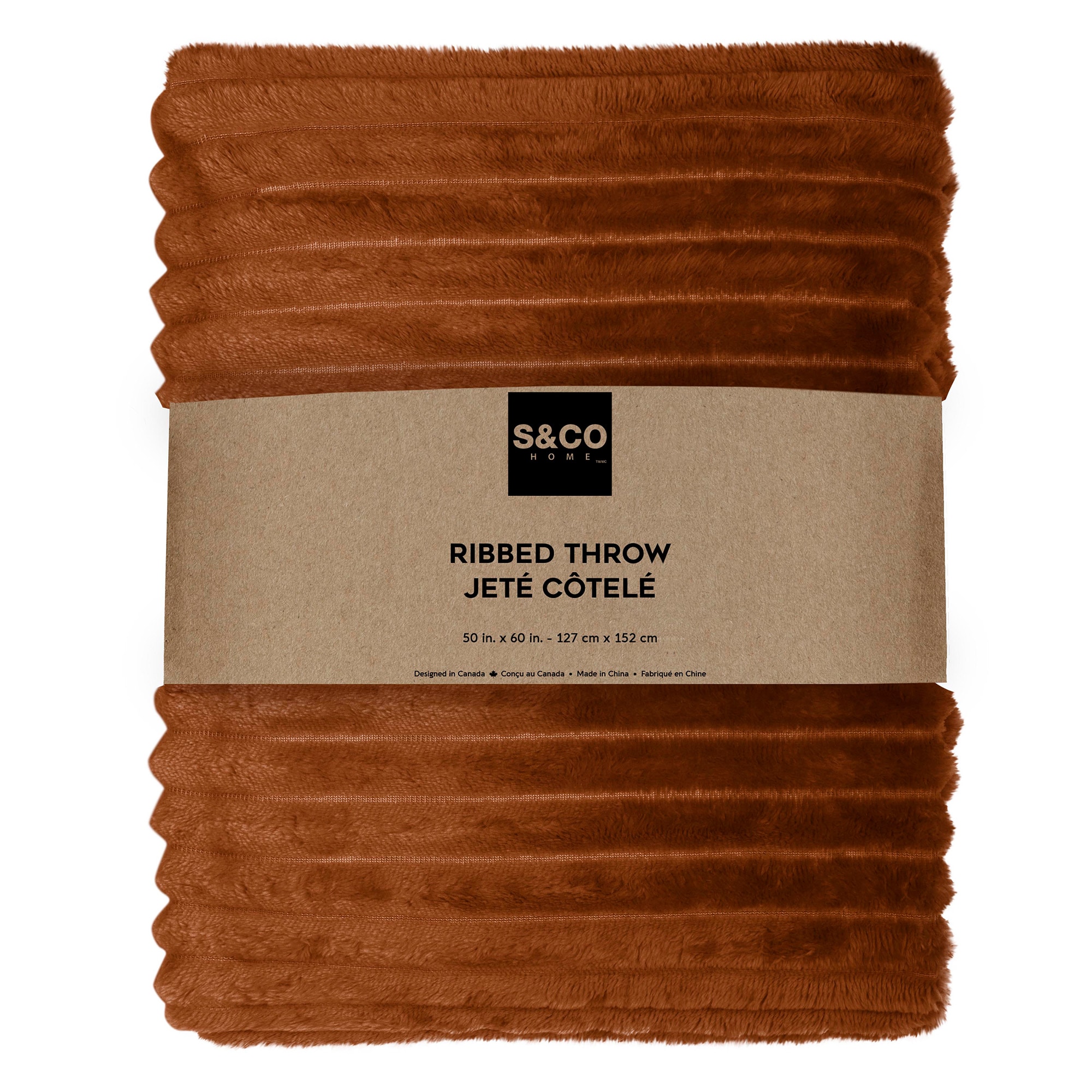 Sienna Chunky Soft Ribbed Throw 50”W x 60”L