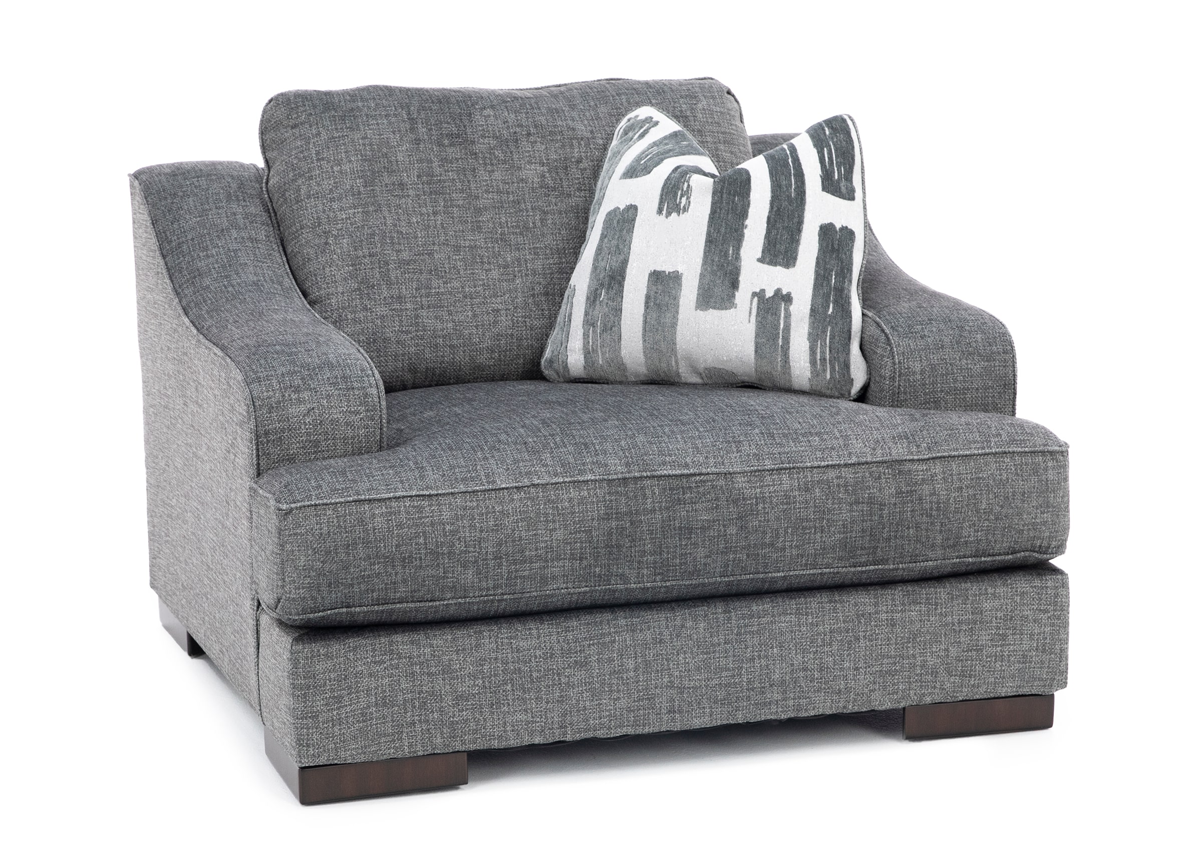 Katy Wide Chair in Pewter