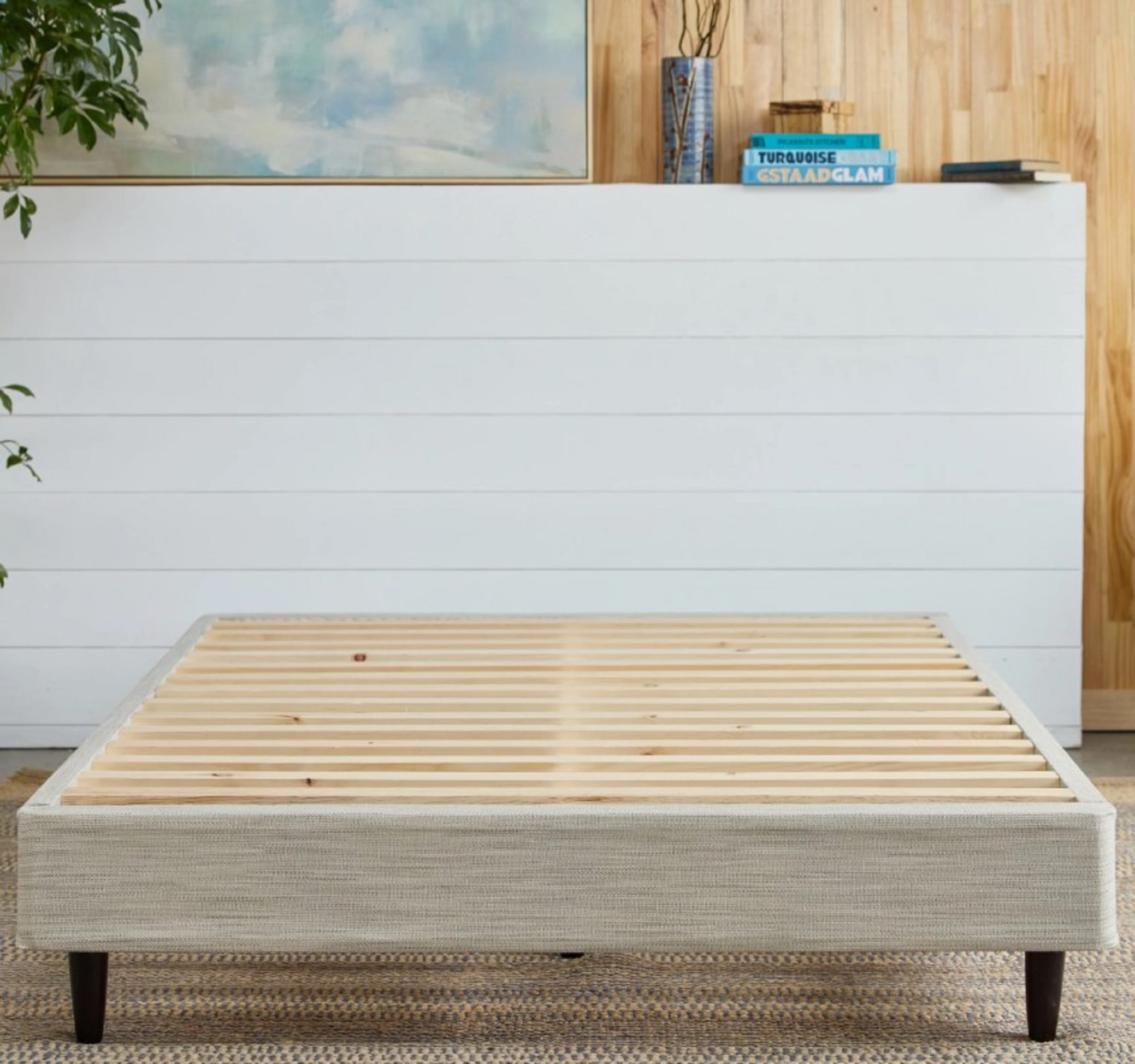 Avocado Green Twin Mattress Foundation With Legs