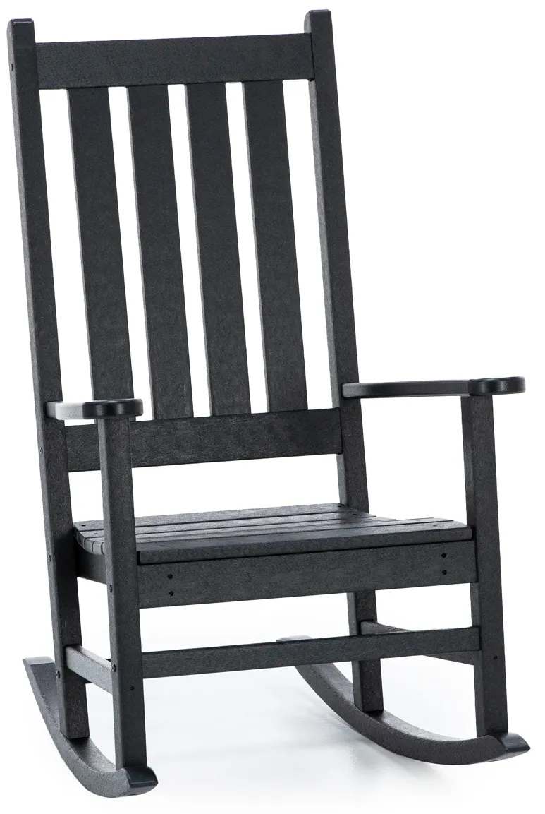 *CMA* Vineyard Porch Black Rocking Chair
