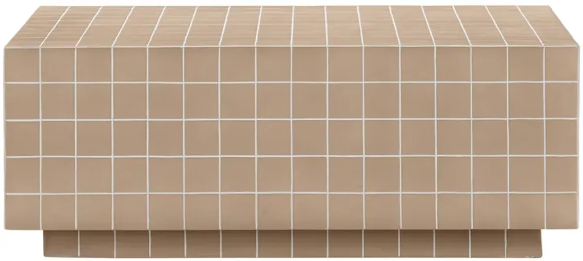 Mixie Taupe Tile Indoor / Outdoor Coffee Table by TOV Furniture ...