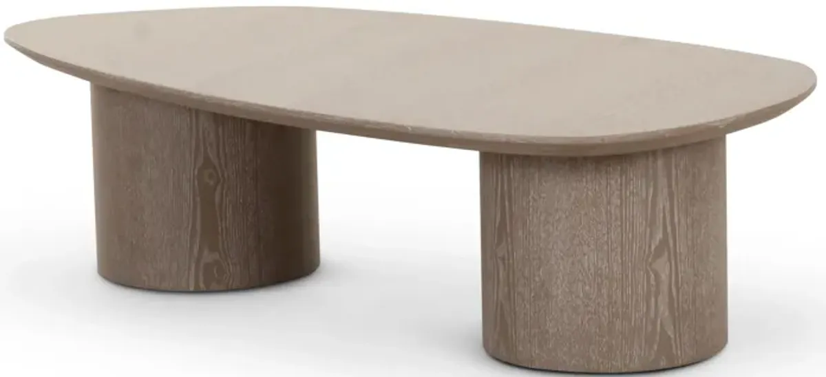 Tanner Natural Burl and Cream Ash Coffee Table by TOV Furniture ...