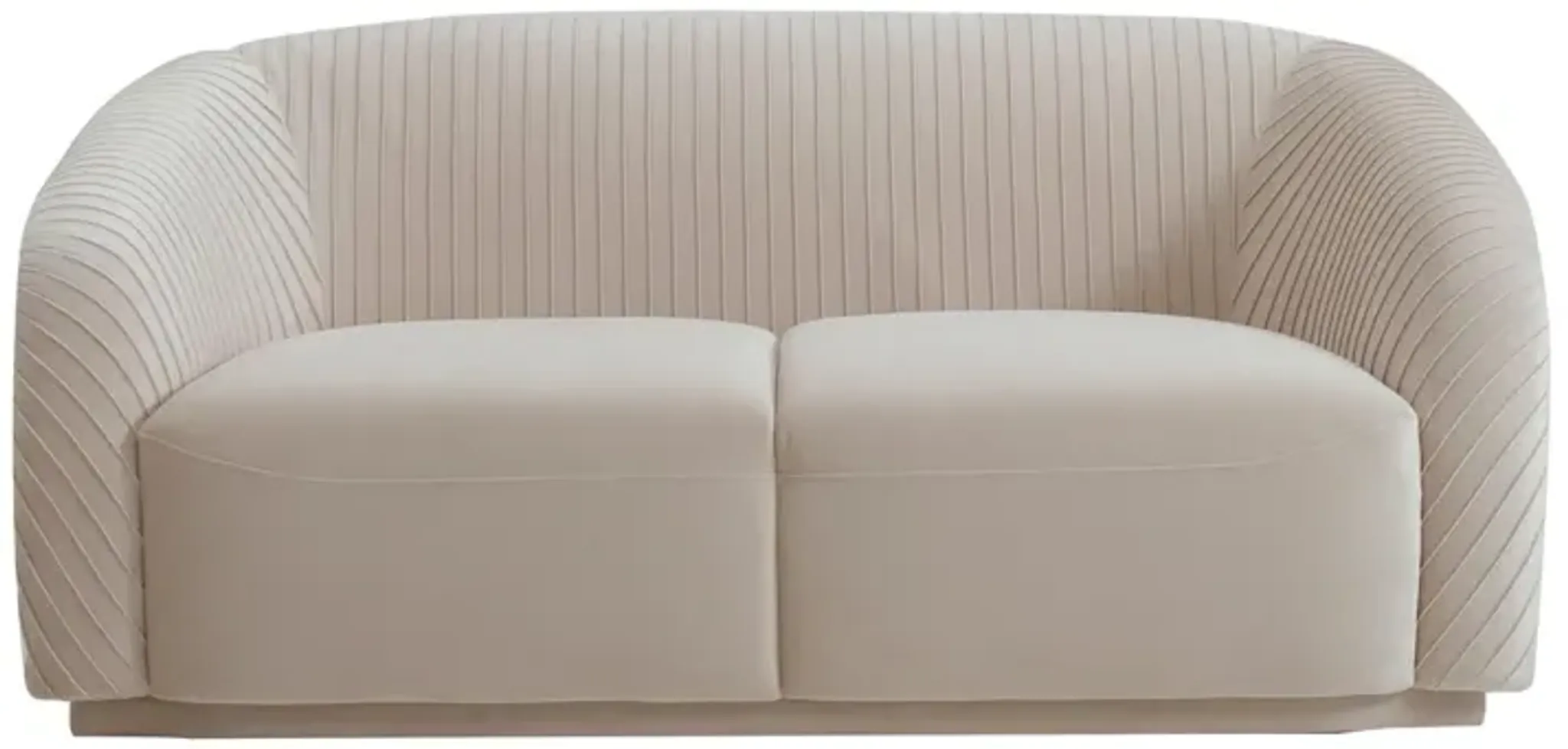 Yara 70" Pleated Performance Velvet Loveseat | Furniture.com