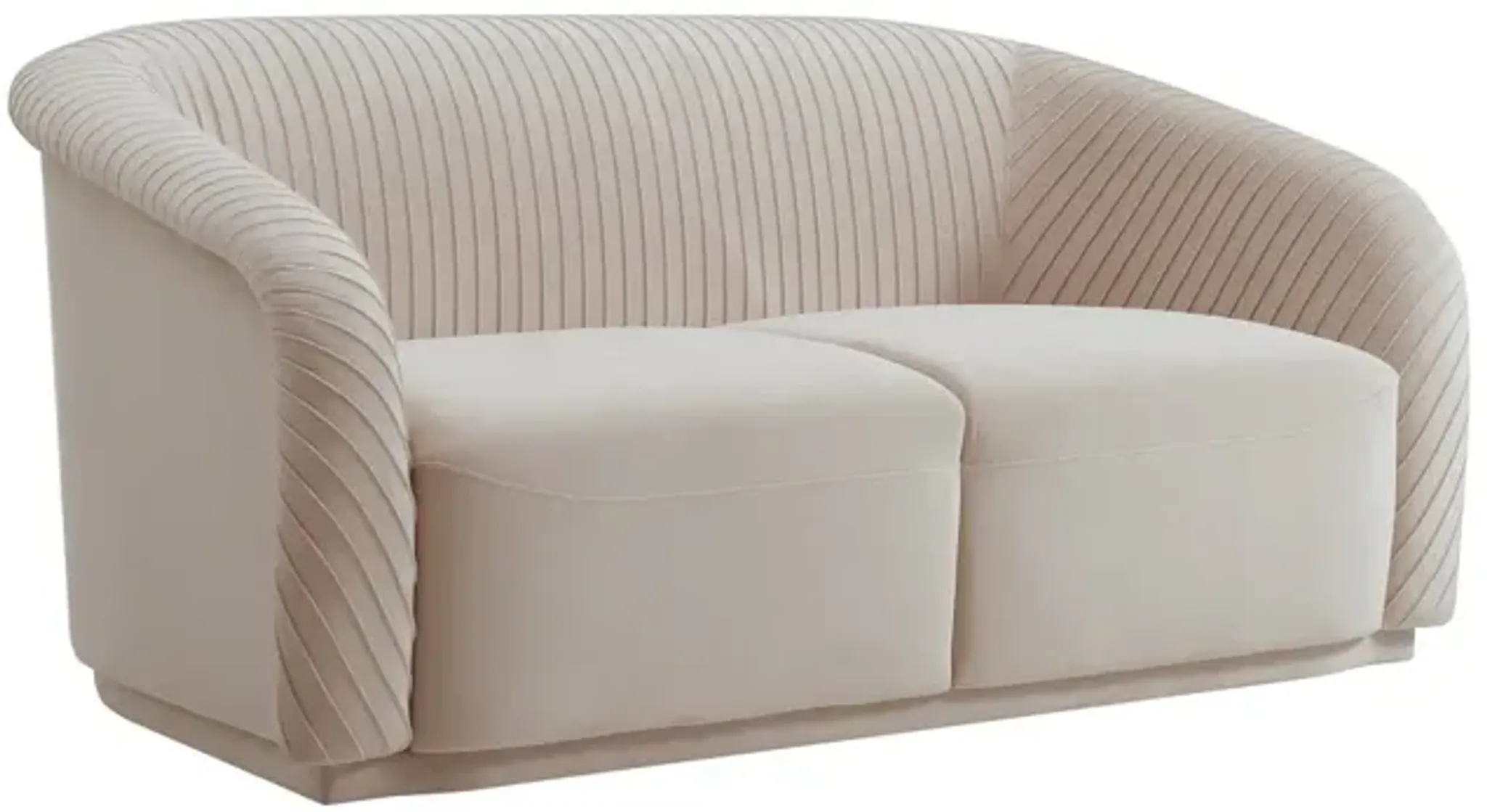 Yara 70" Pleated Performance Velvet Loveseat | Furniture.com