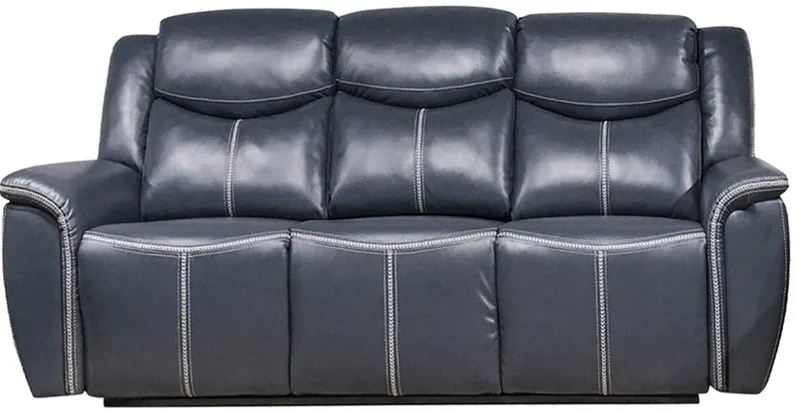 Audra Blue Power Reclining Sofa by The RoomPlace | Furniture.com