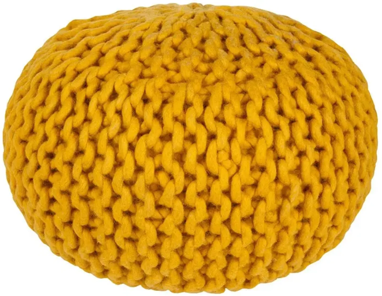Fargo Yellow Pouf by undefined | Furniture.com