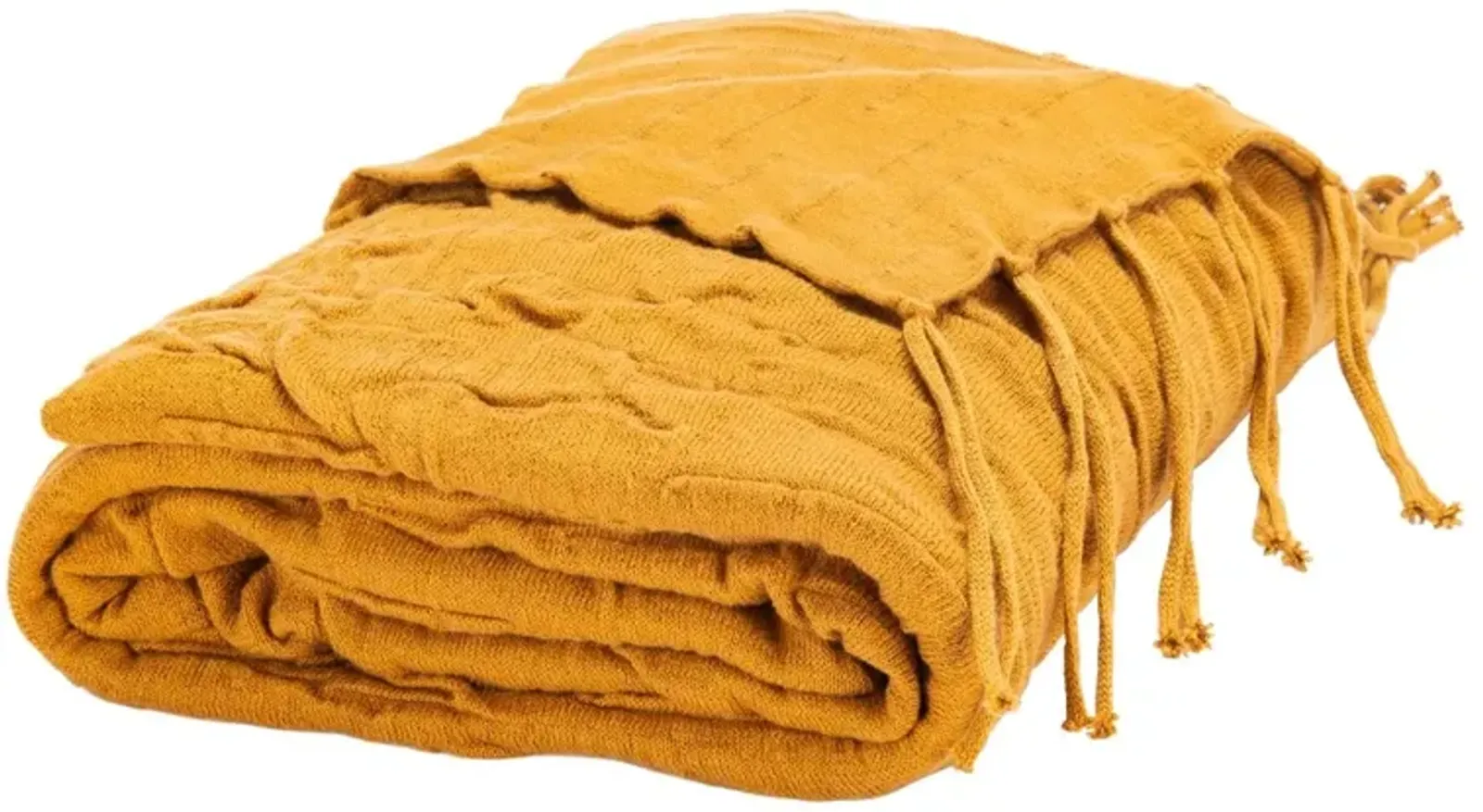 Dalia Mustard Throw by undefined | Furniture.com