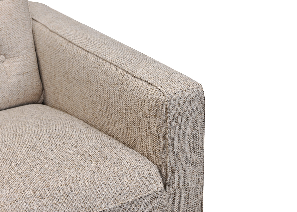 Finley Taupe Fabric 2 Pc. Sectional W/ Power Footrest