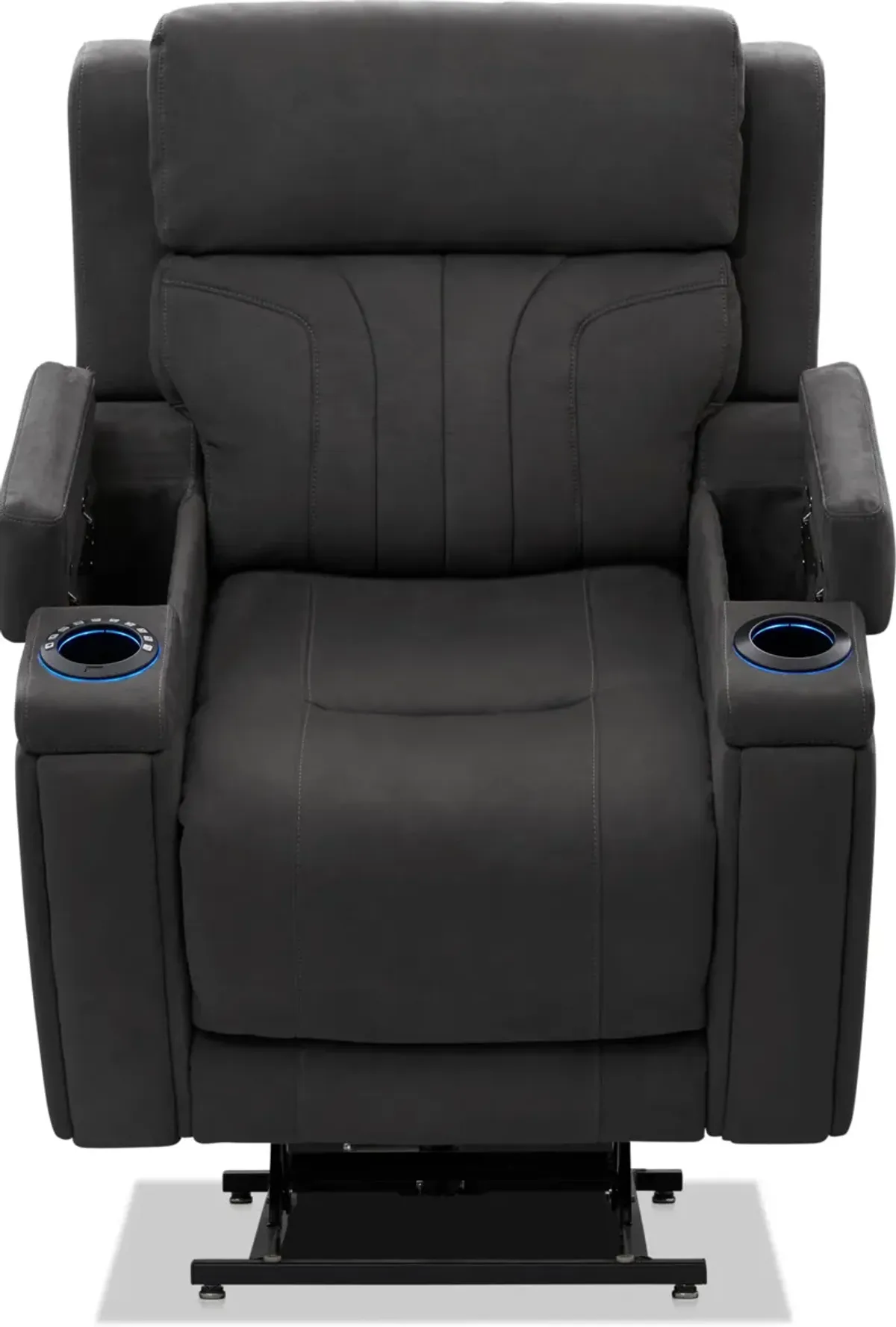 Sound Tech by Shaq Black Leather 8 Pc Triple Power Reclining Living ...