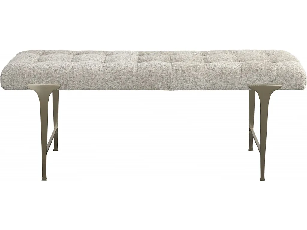 Imperial Upholstered Gray Bench by Walter E. Smithe | Furniture.com